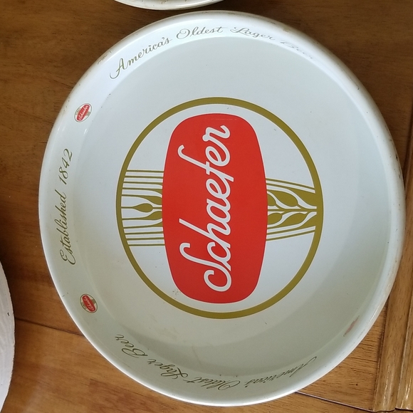Schaefer | Dining | Vintage Schaefer Beer Metal Serving Trays | Poshmark